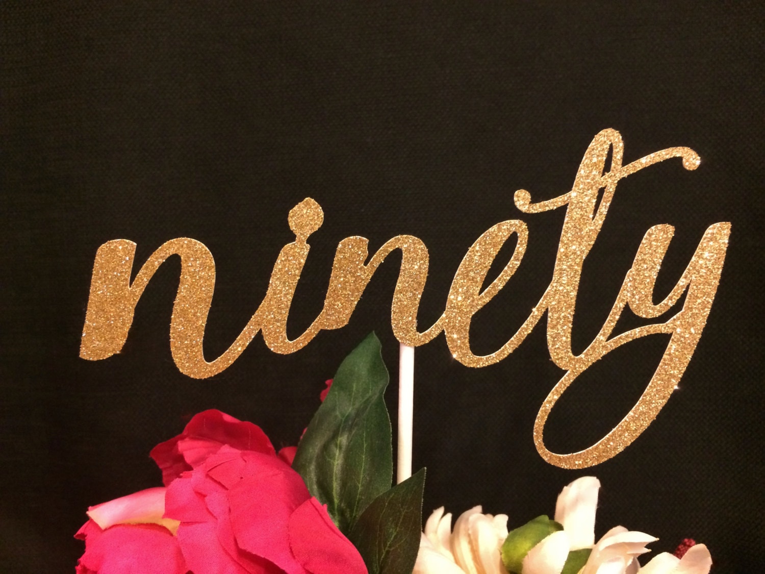 Cursive number NinetyScript Number | Etsy