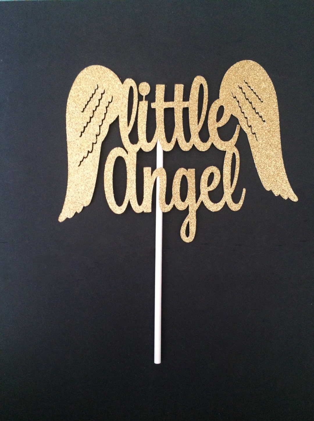 Little Angel Cake Topper,baby Shower Angel Wings Cake Topper,angel Cake ...