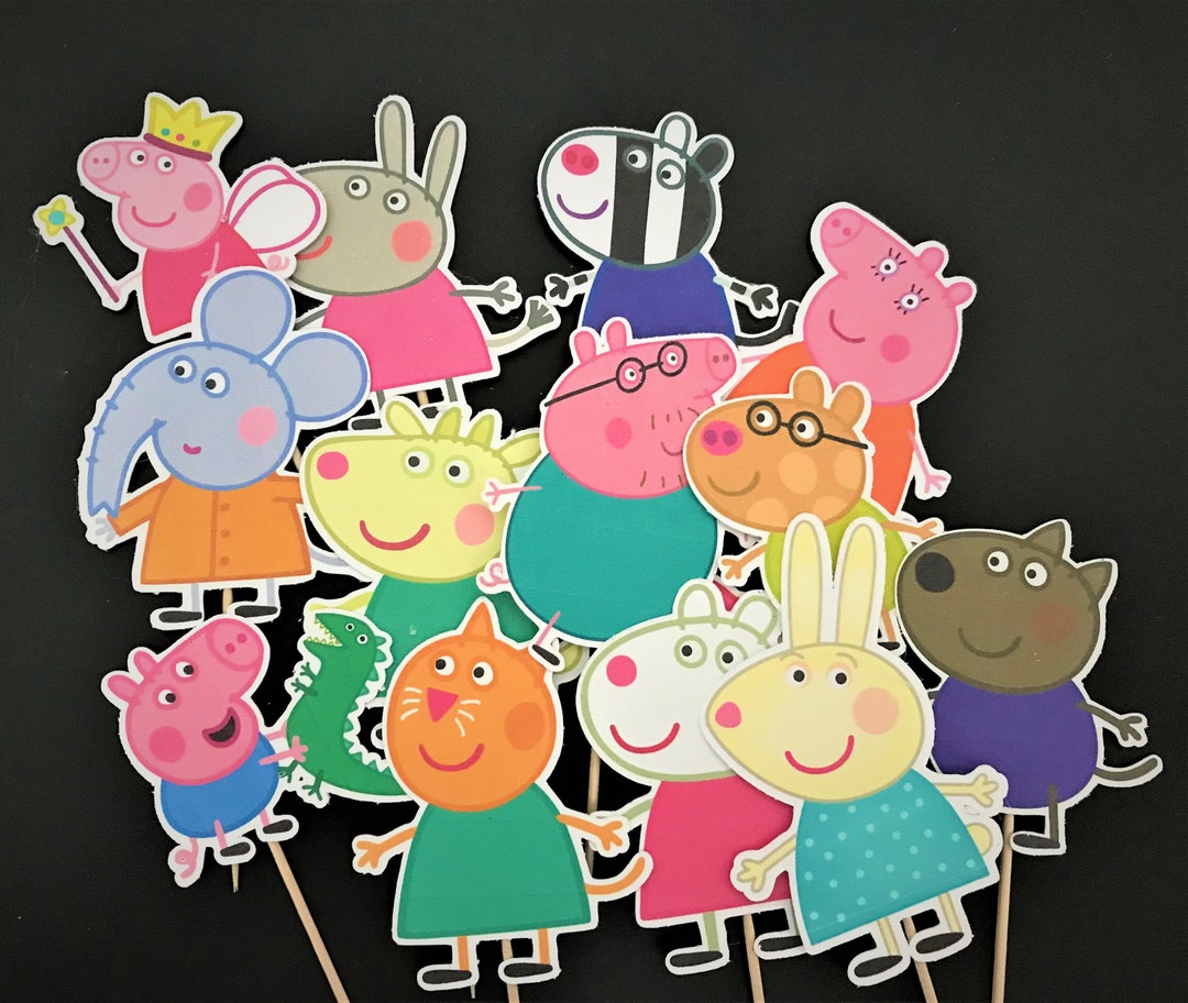 Peppa Pig Cupcake Toppers, Cake Toppers, Peppa Birthday, Peppa Party ...