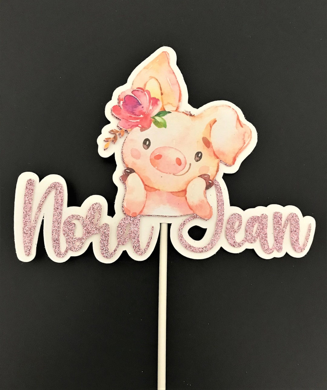 Pig Cake Topper Baby Shower Pig Decorations Birthday Pig - Etsy