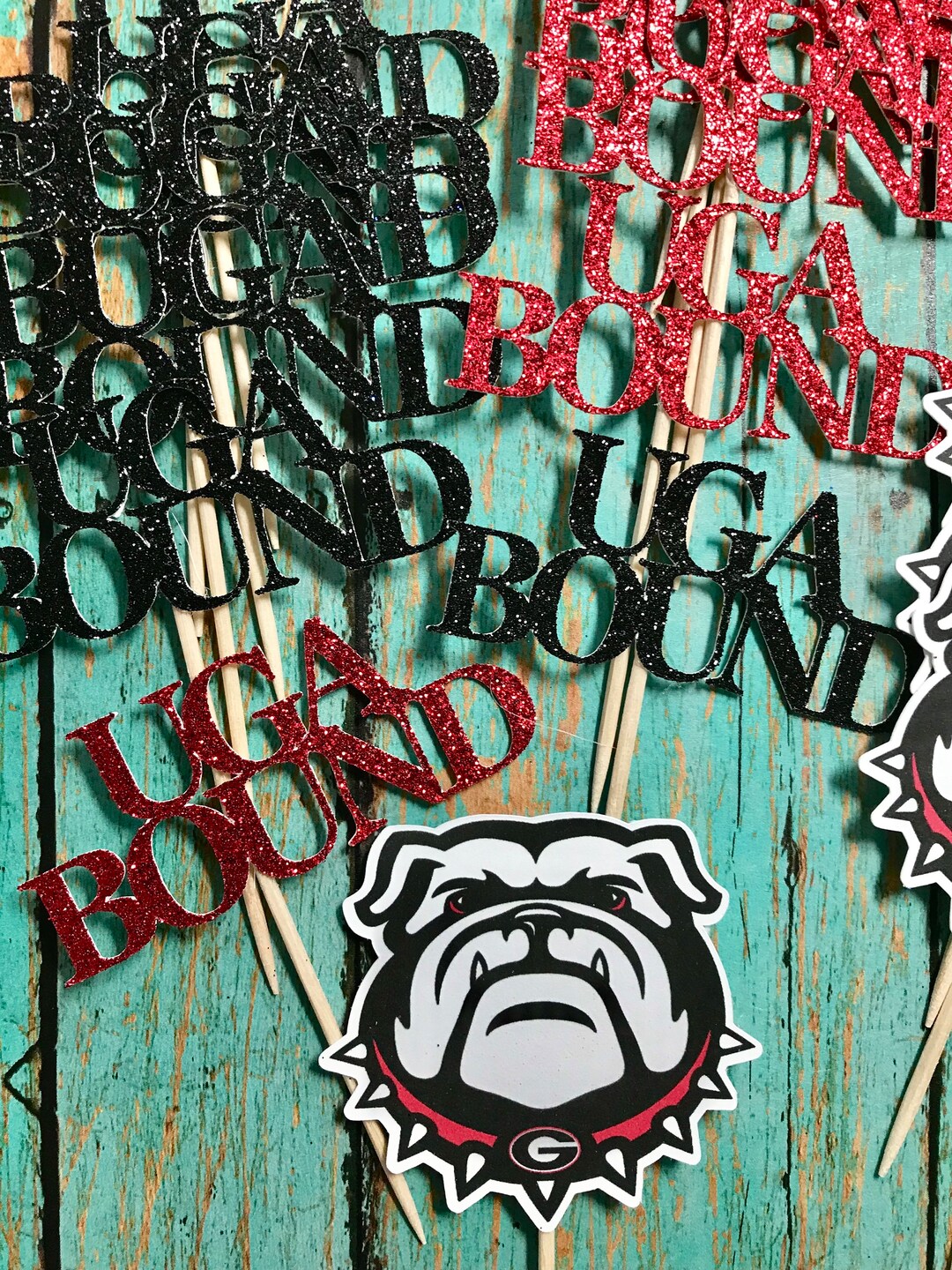 Uga Bound Cupcake Toppers,university of Georgia,uga Graduation ...