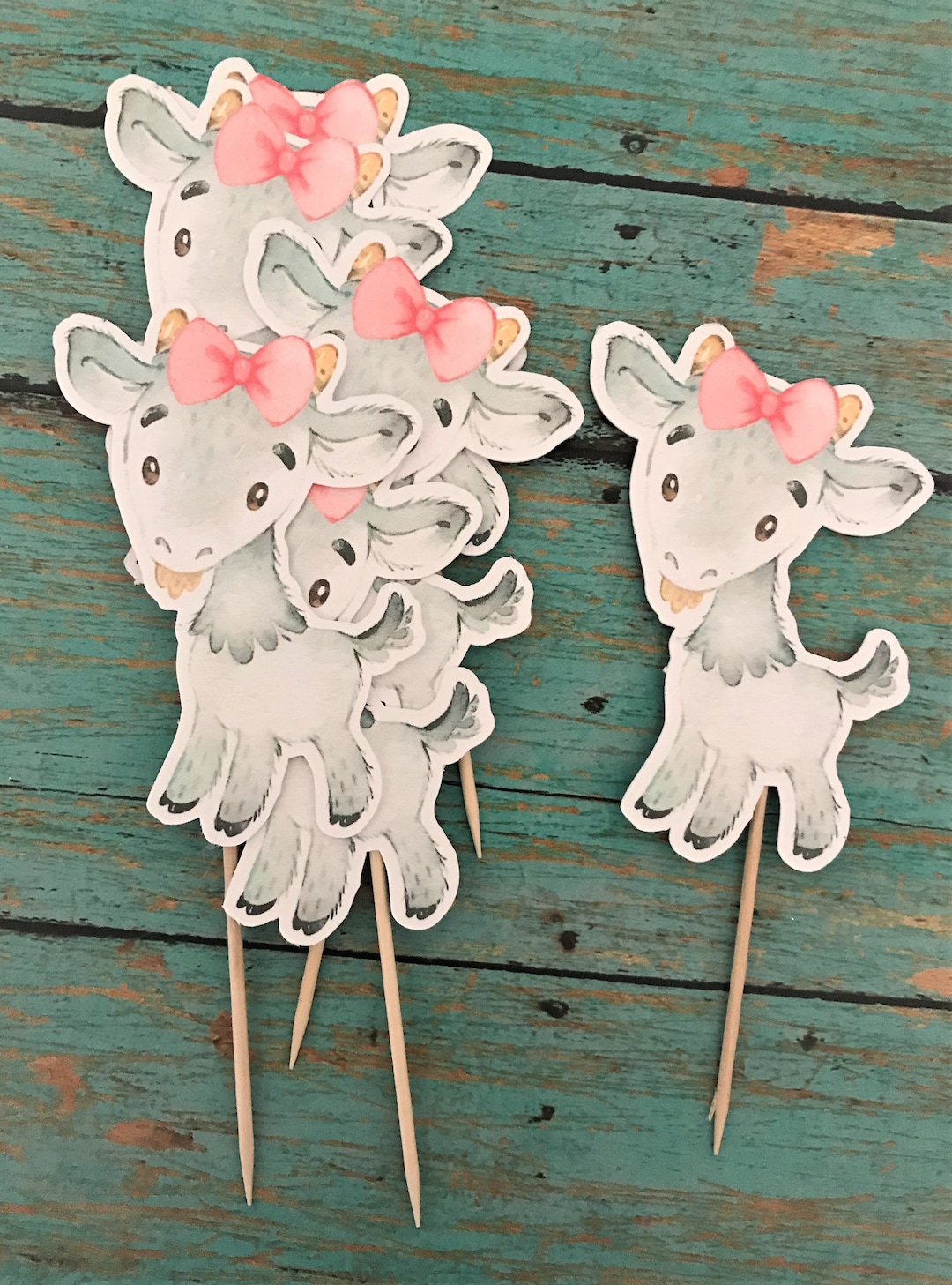 Goat Cupcake Toppers, Goat Decorations, Goat Baby Shower, Goat Party ...