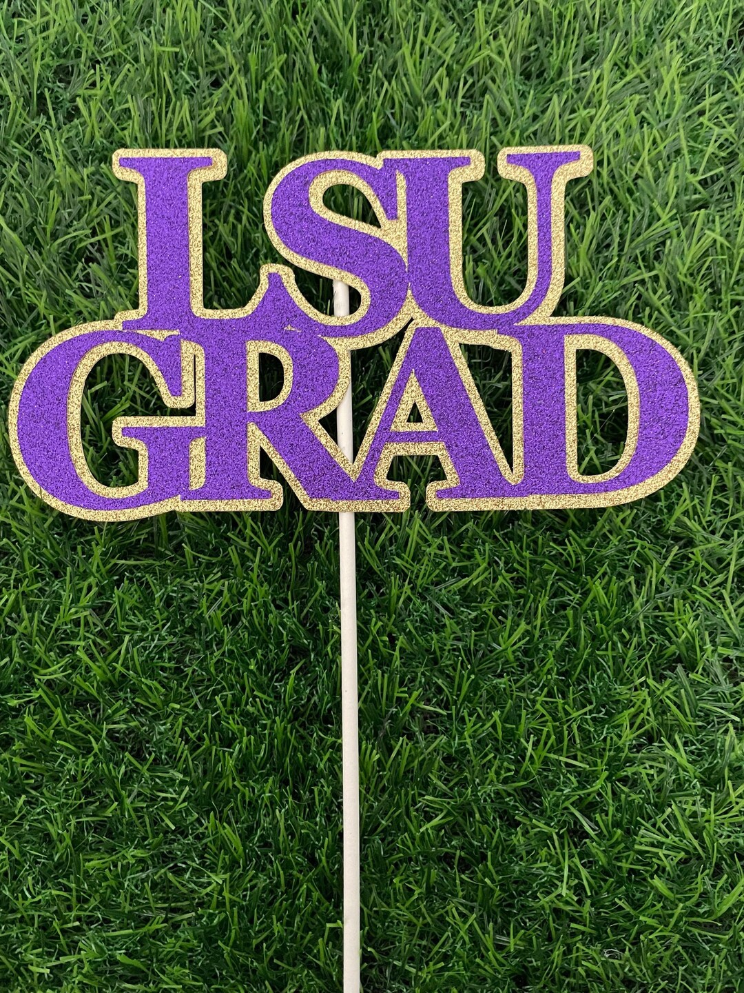 LSU Grad Cake Topper, LSU Party Decorations, University, LSU ...
