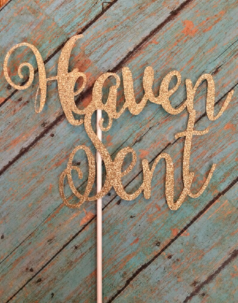 Heaven Sent Cake Topperbaby Shower Cake Topperheaven - Etsy