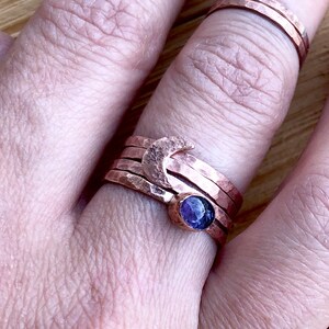 Hammered Copper Stacking Ring - Etsy