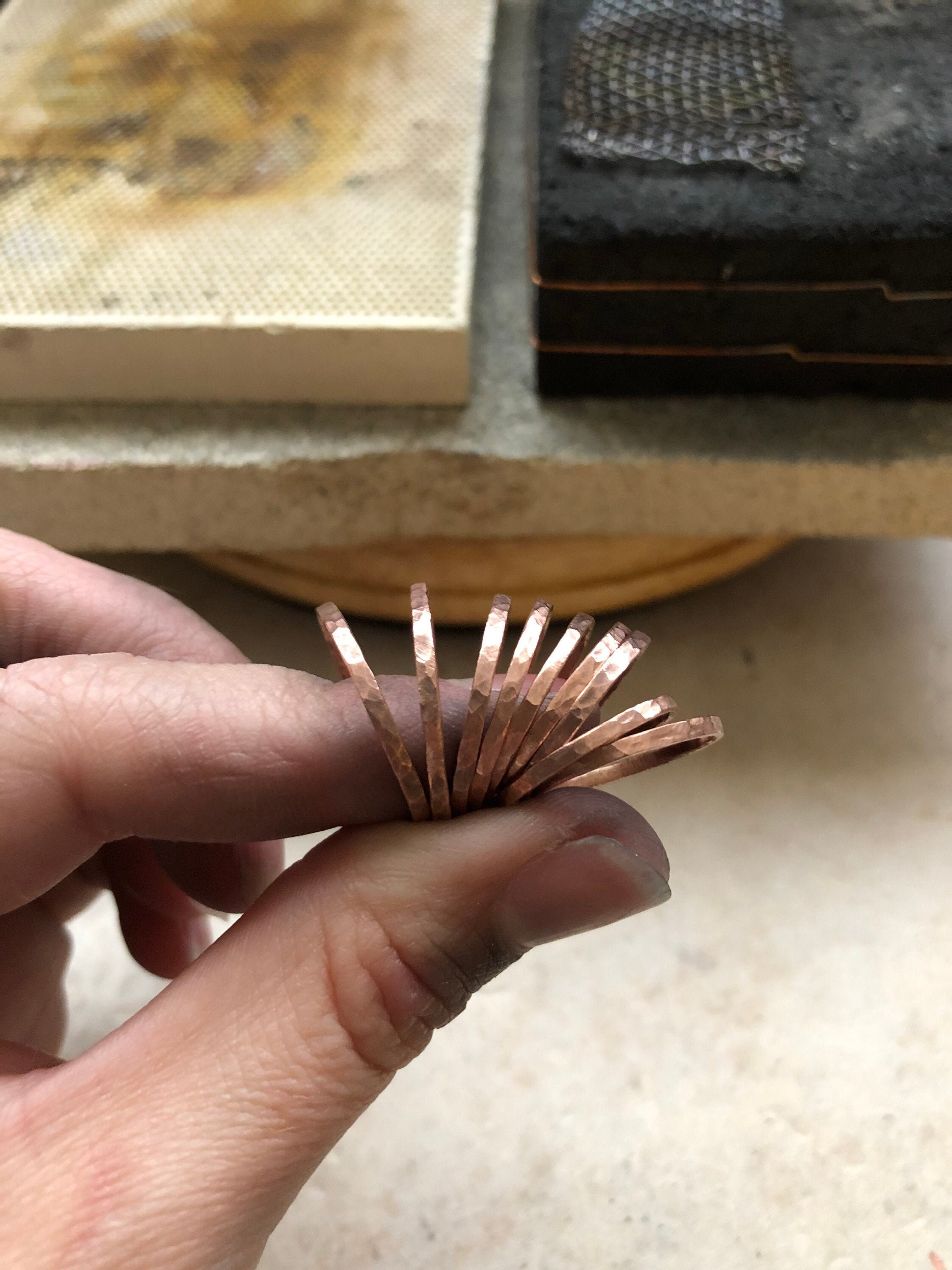 Hammered Copper Stacking Ring - Etsy