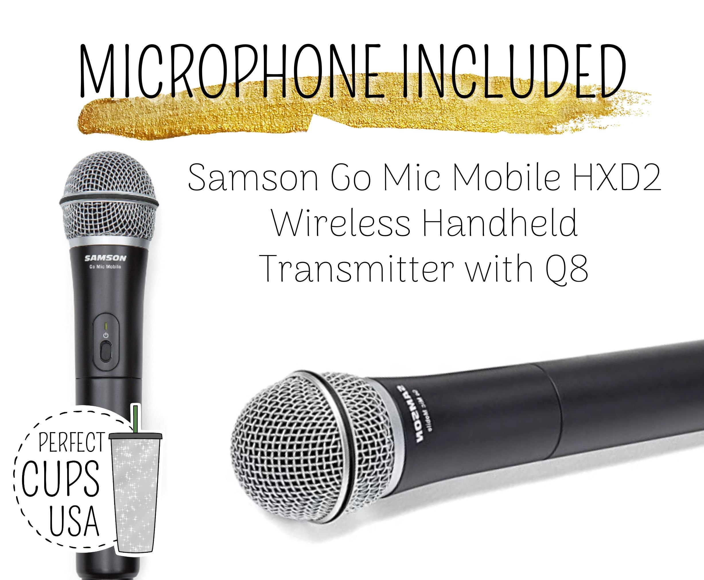 Gold Bling Wireless Microphone, Bling Microphone in Gradient Gold ...