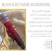 Black & Red Bling Wireless Microphone With Name Genuine - Etsy