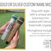 Silver / Gold Custom Name Microphone, Gold Swarovski Bling Wireless Mic ...
