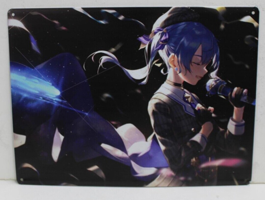 Hololive Suisei Hoshimachi Metal Tin Sign for Wall Decorative 12"x15.5 ...