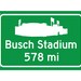 Custom Stadium Road Sign - Pick Your Team and Customize the Distance ...