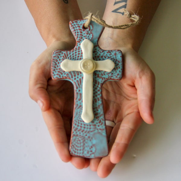 Pottery Cross - Etsy