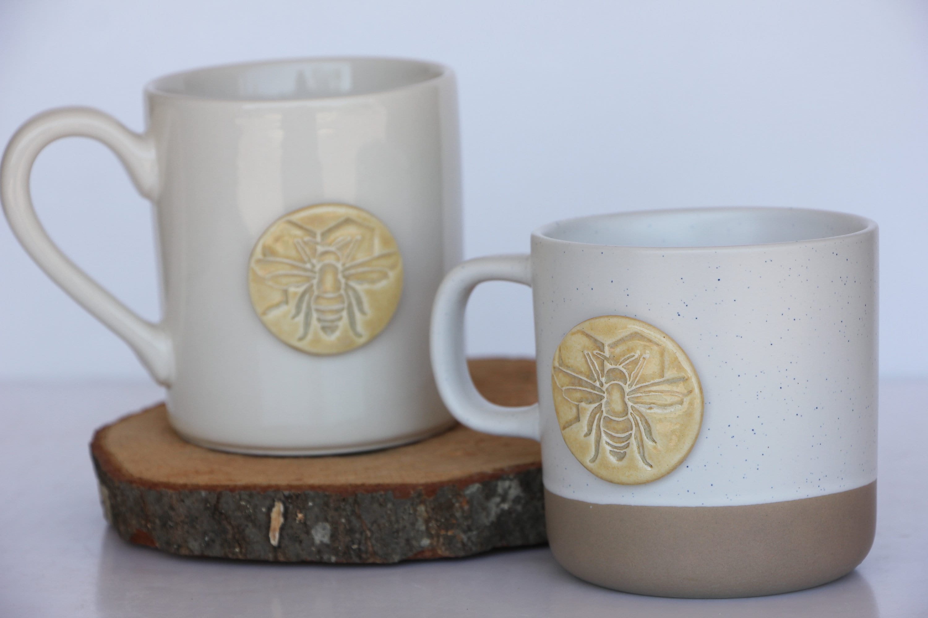 Hand-painted Bee Mug With Handmade Pendant - Etsy