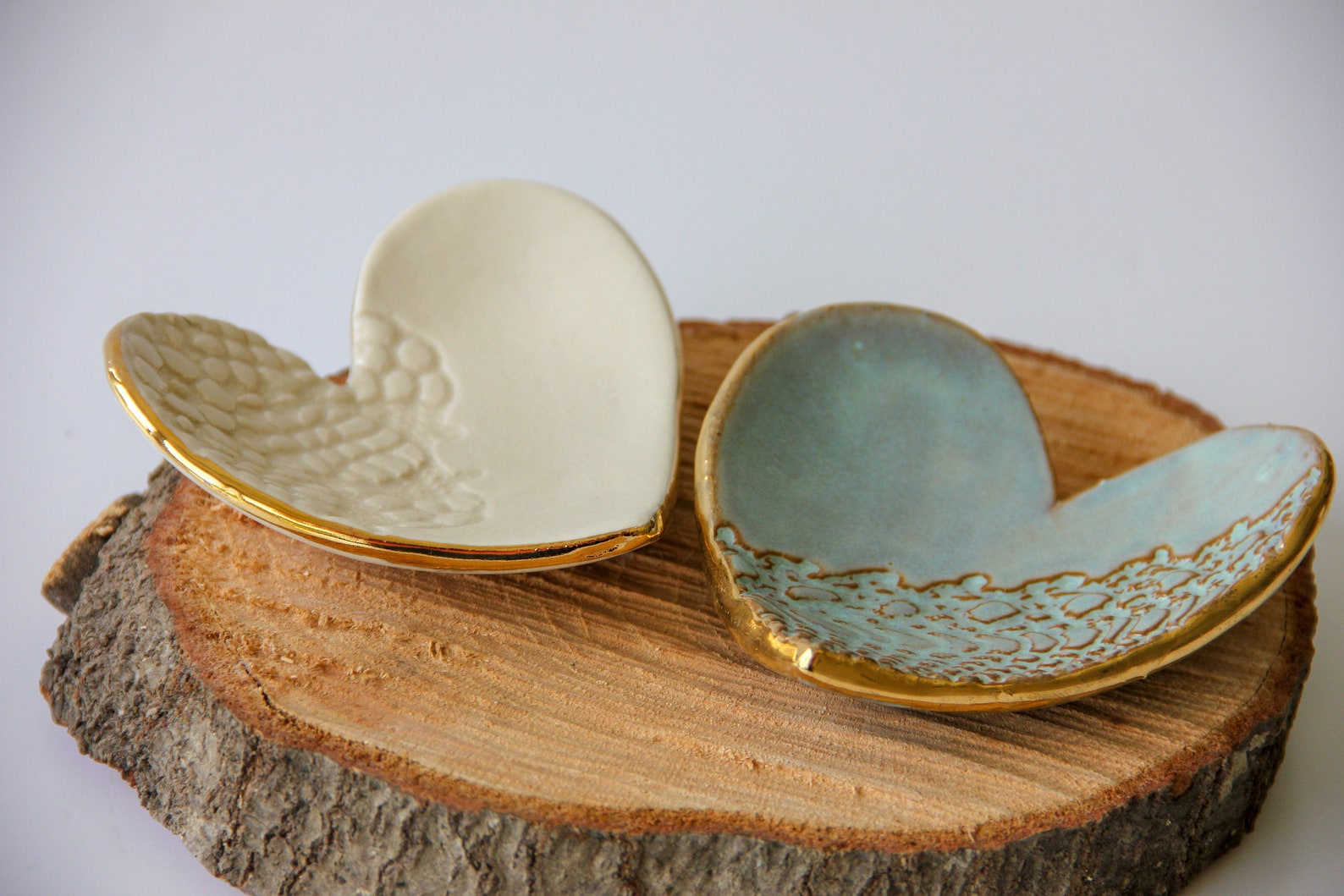 Ceramic Heart Ring Dish Handmade Pottery Heart Dish Lace - Etsy