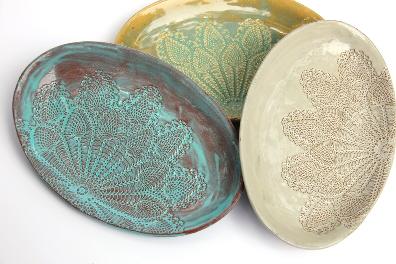 Oval Ceramic Dish ceramic platter handmade pottery | Etsy