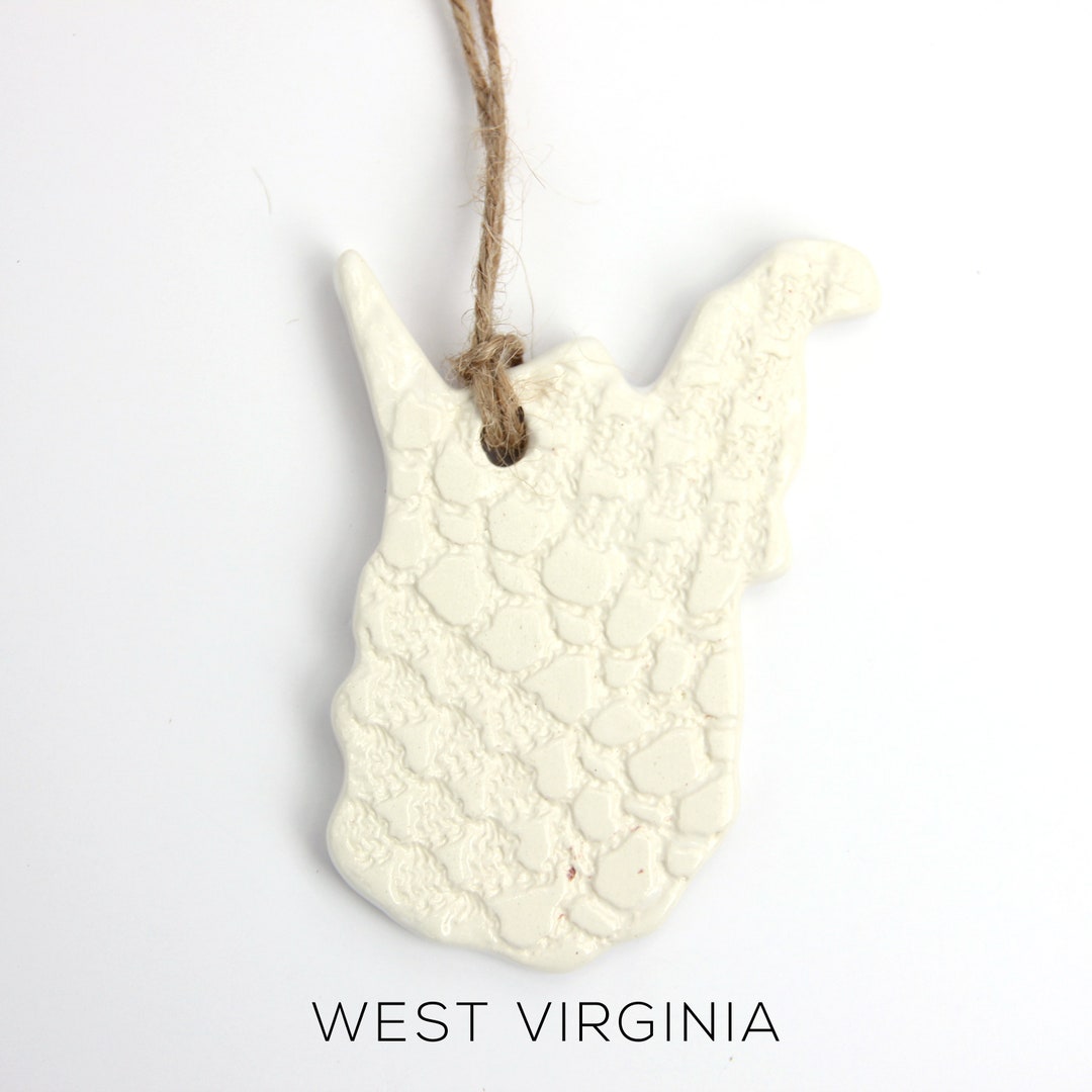 West Virginia State Ornament, West Virginia Ornament, State Ornament ...