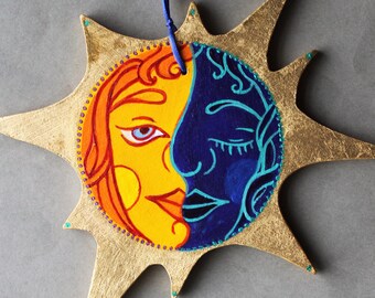 Hand painted sun | Etsy