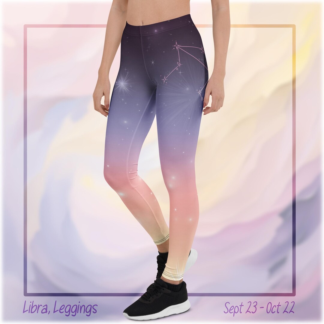 Libra Zodiac Leggings | Constellation Yoga Pants | Air Sign Astrology ...
