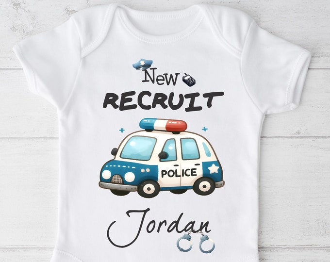 Personalized Police Baby Clothes With Names Police Officer Baby Outfit ...