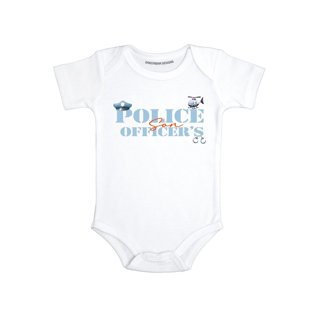 Police Officer's Son Baby Bodysuit: Police Family Gift - Etsy