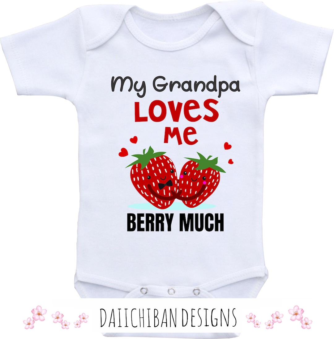 My Grandpa Loves Me Grandpa Onesie for Girl Pop Onesie Grandpa Baby ...