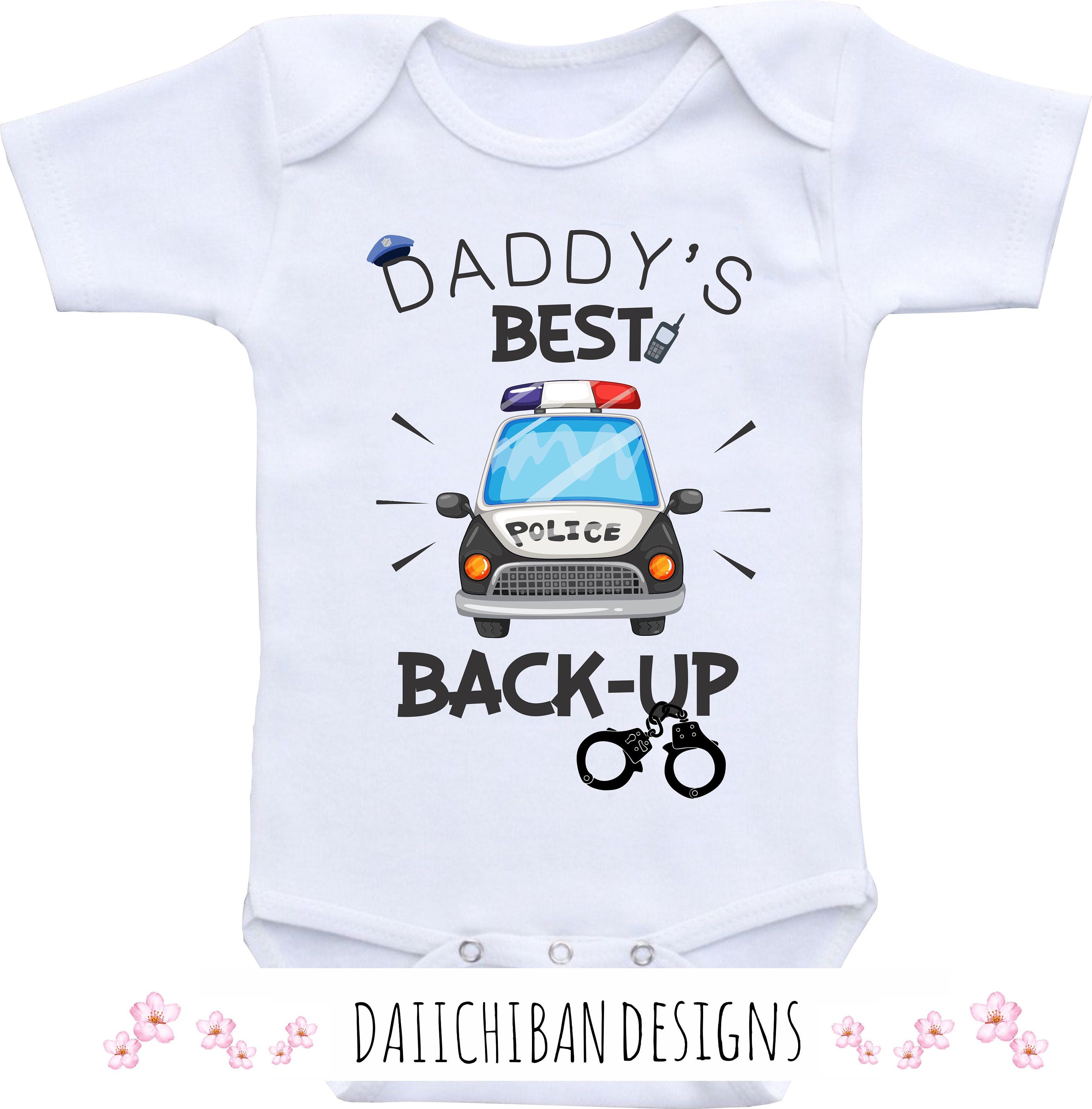 Daddy's Back-up Police Baby Clothes - Deputy Dad - Etsy