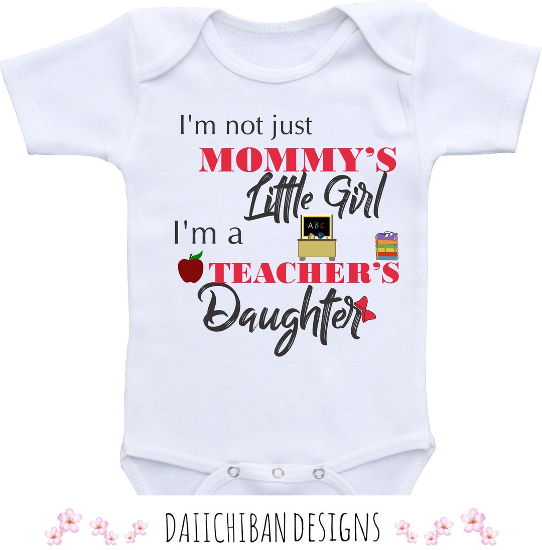 Teacher Mom Gift My Mommy is a Teacher Onesie Teacher Baby Onepiece ...