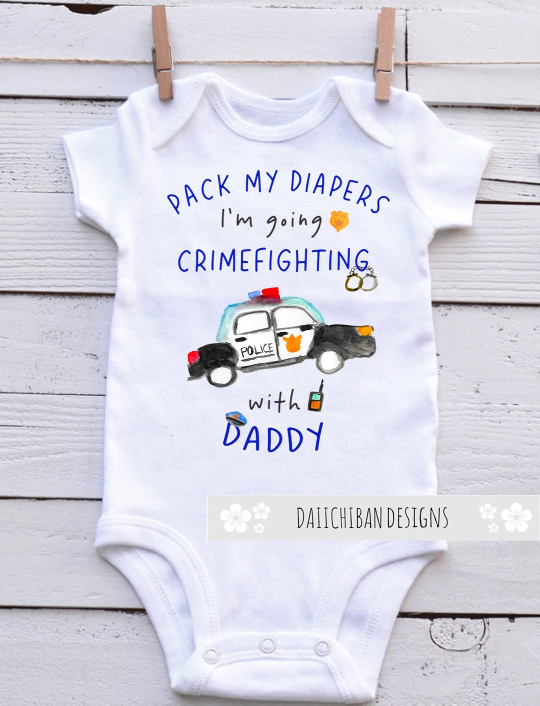 Police Baby Clothes Daddy Police Officer Baby Gift My Daddy is a Police ...