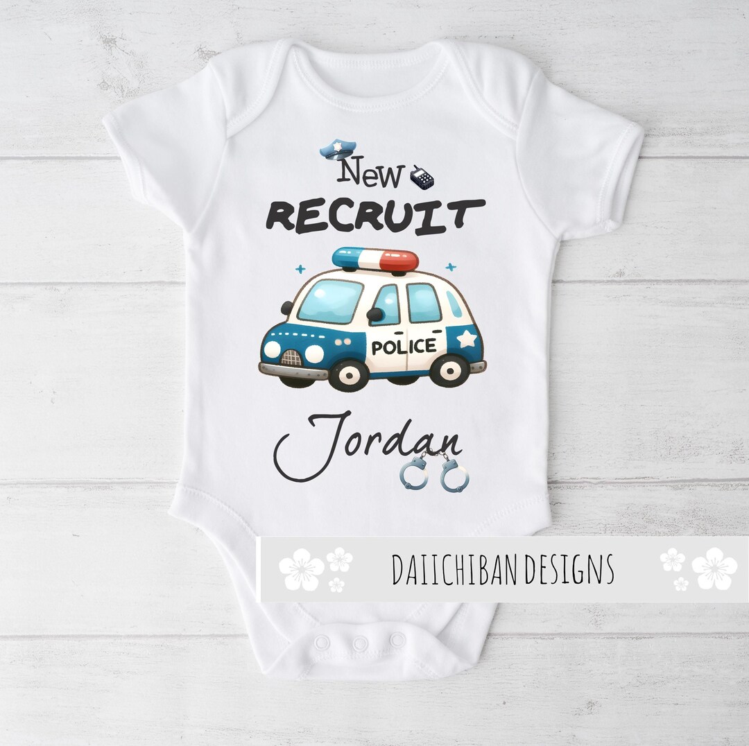 Personalized Police Baby Clothes With Names Police Officer Baby Outfit ...