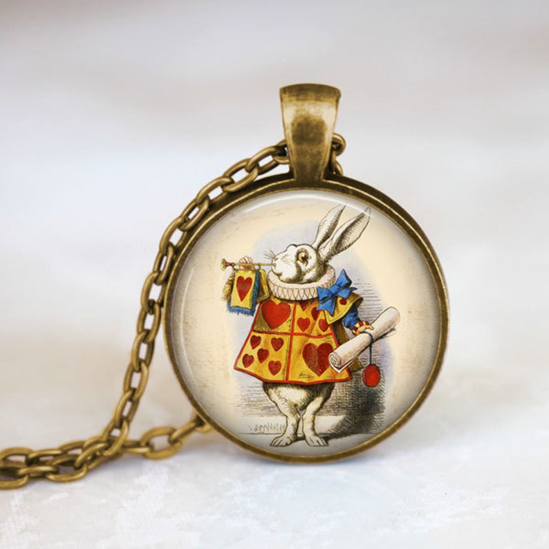 The White Rabbit • Alice in Wonderland Necklace • Alice in Wonderland ...