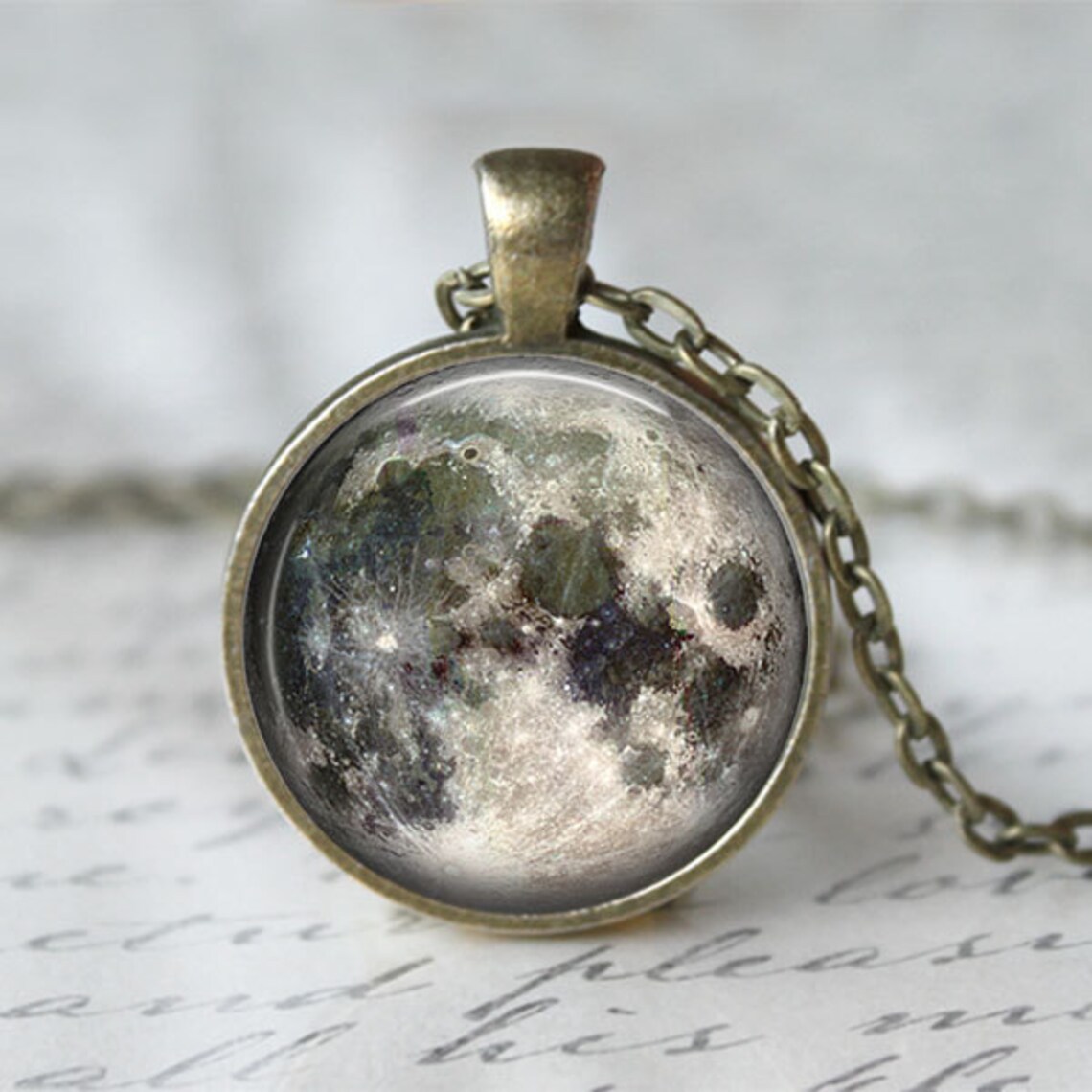 Full Moon Necklace Full Moon Jewelry Full Moon Pendant Full - Etsy