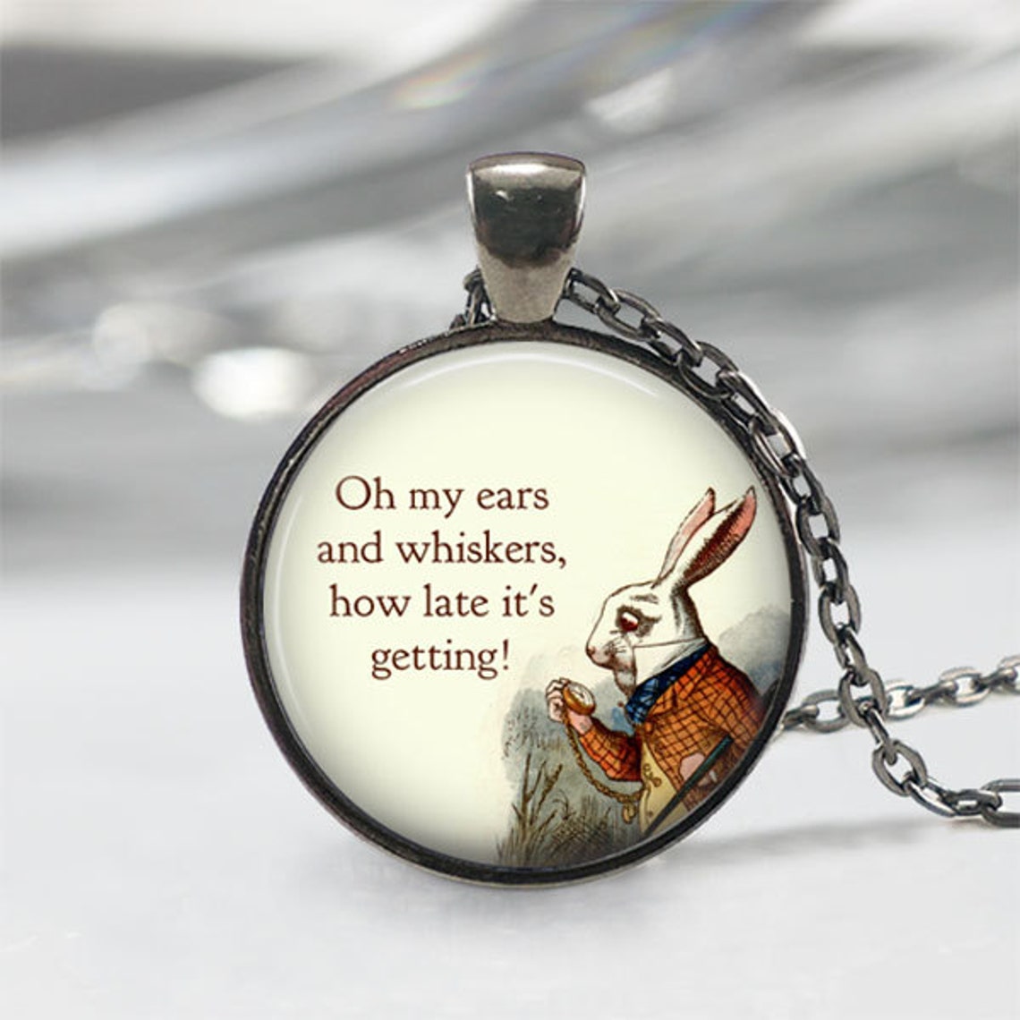 Alice in Wonderland Jewelry White Rabbit Alice in Wonderland | Etsy