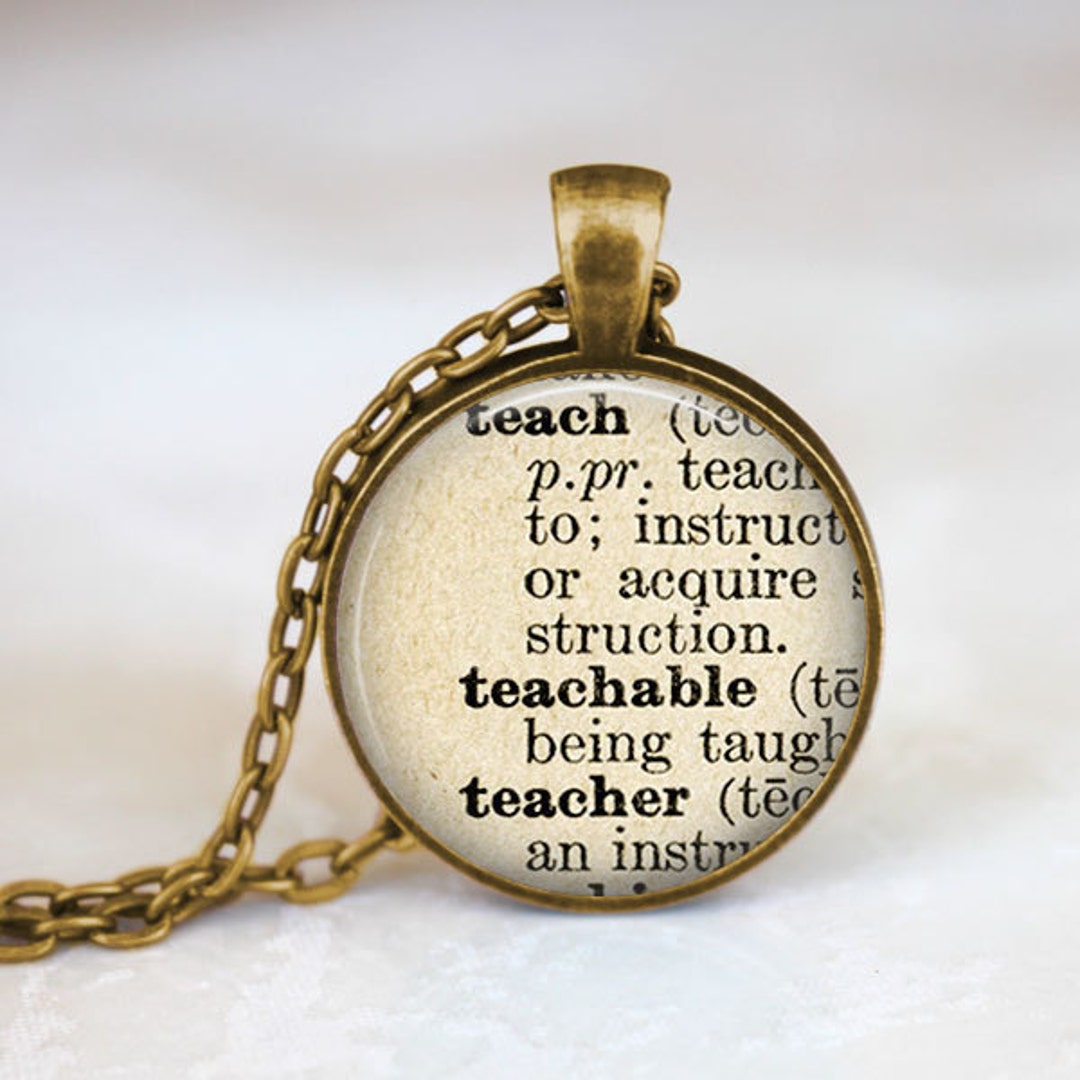Teacher Necklace • Teacher Gift • Teacher Definition • Gifts for ...