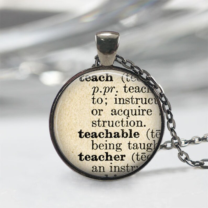 Teacher Necklace Teacher Gift Teacher Definition Gifts | Etsy