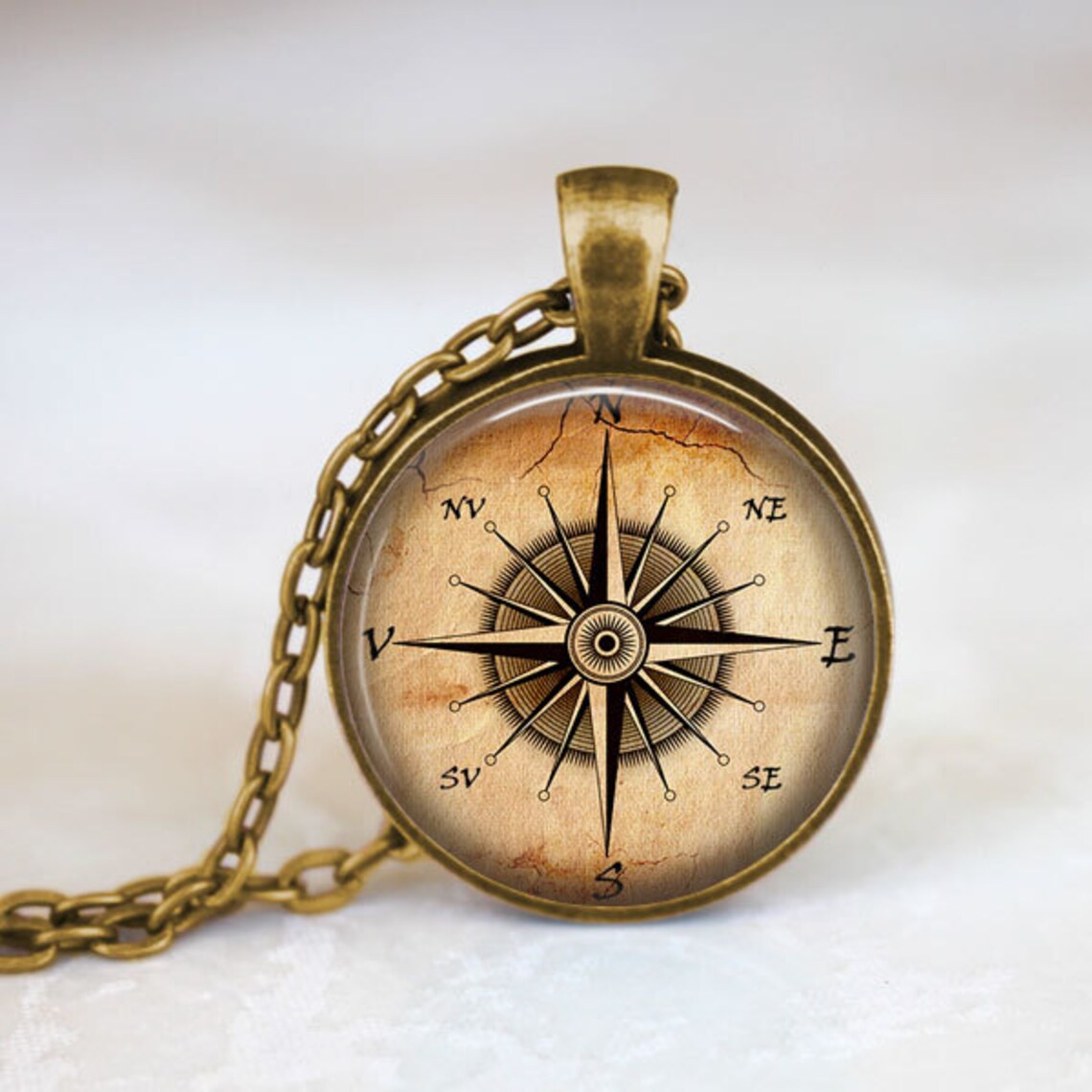 Compass Necklace Compass Rose Compass Jewelry Compass - Etsy