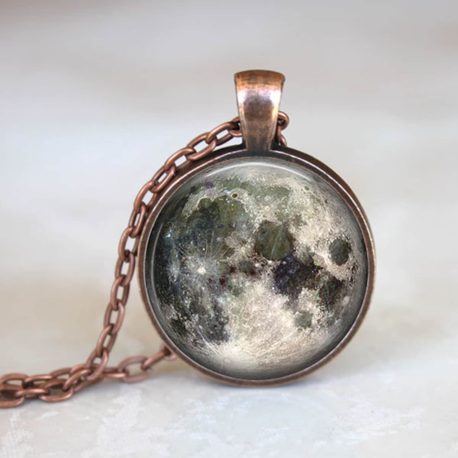 Full Moon Necklace Full Moon Jewelry Full Moon Pendant Full - Etsy