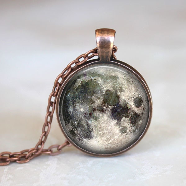 Full Moon Necklace - Full Moon Jewelry Full Moon Pendant Full Moon ...