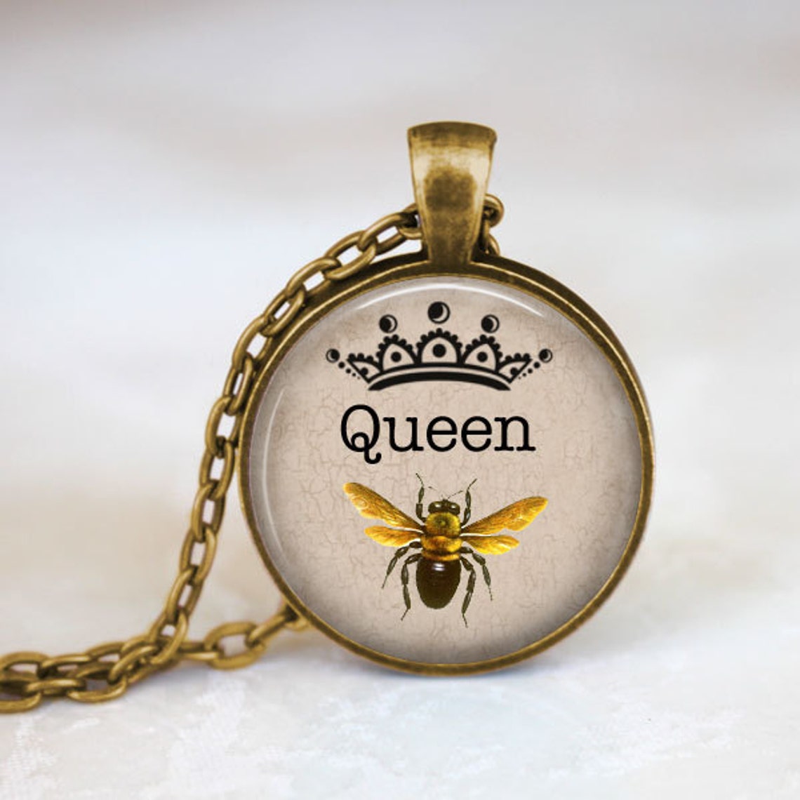 Queen Bee Necklace Honeybee Necklace Bumble Bee Jewelry | Etsy