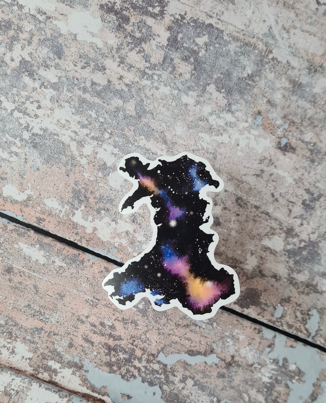 Galaxy Map of Wales Sticker, Welsh Map Sticker - Etsy