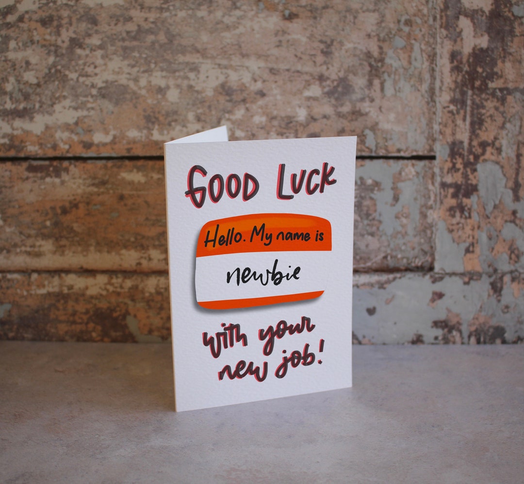 Good Luck in Your New Job Card, Good Luck Card for Her, New Job Card ...