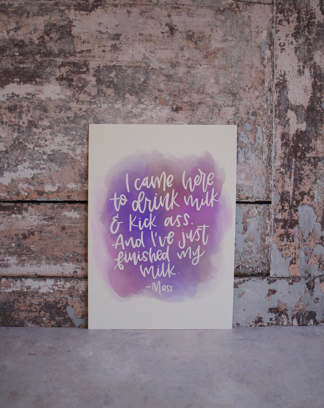 Funny Quote IT Crowd Moss Print, IT Crowd Funny Milk Quote Wall Art, A5 ...