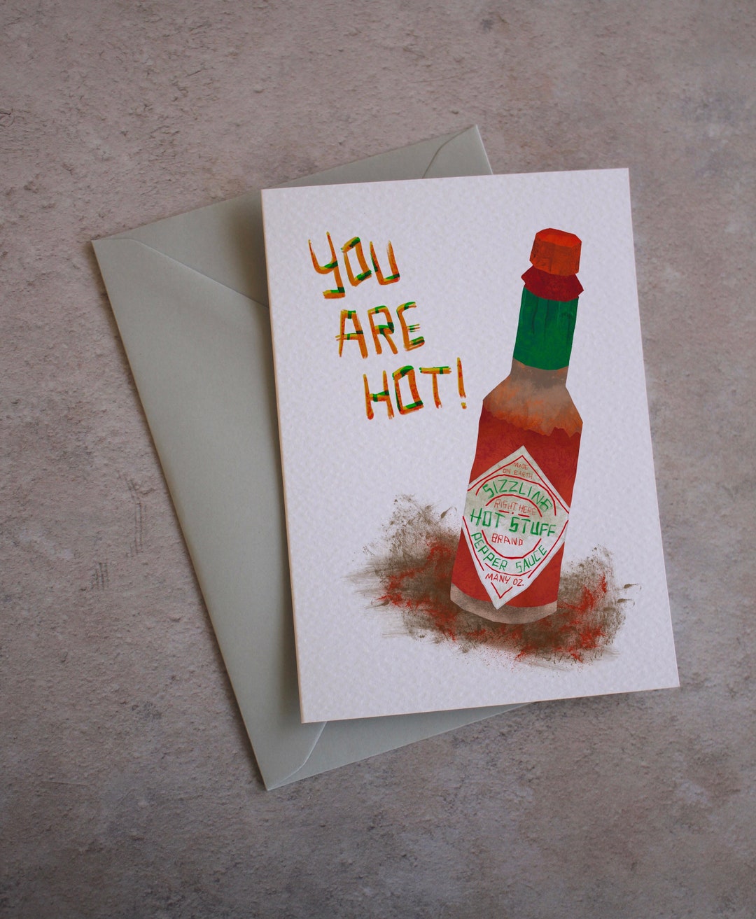 You Are Hot Card, Hot Sauce Card for Partner, Funny Valentine Card for ...