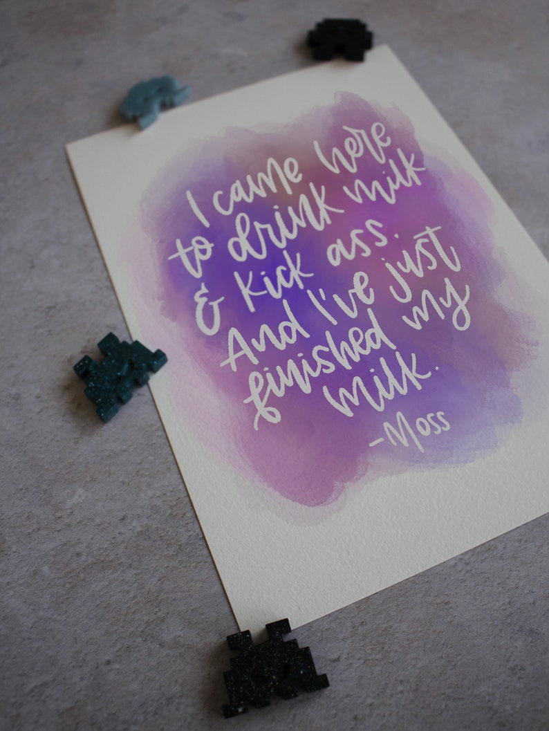 Funny Quote IT Crowd Moss Print IT Crowd Funny Milk Quote - Etsy