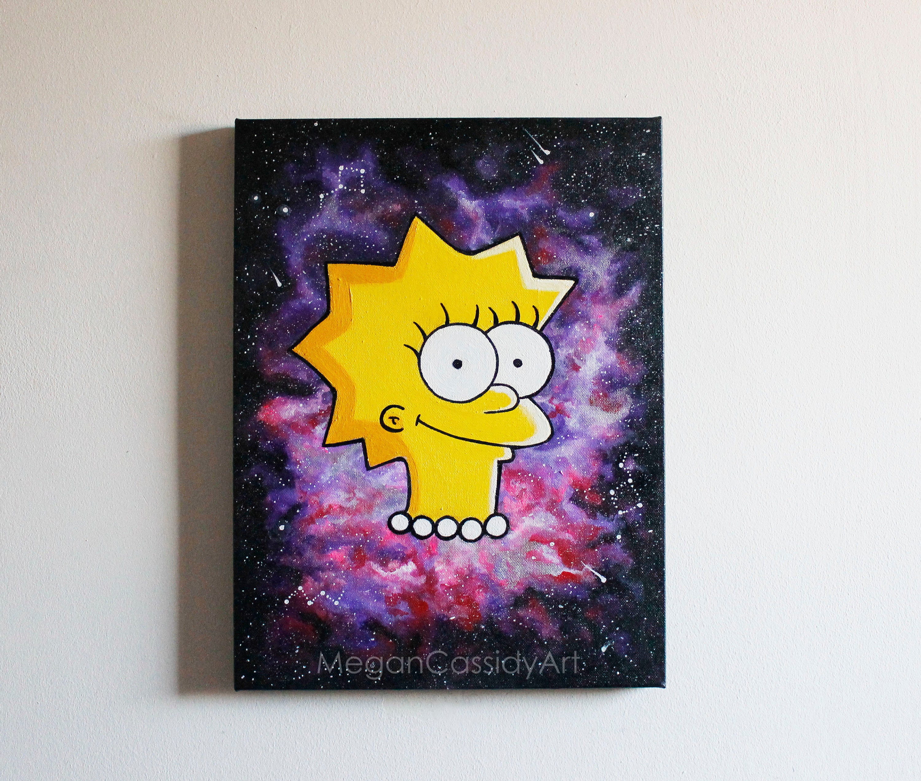 Lisa Simpson Space Galaxy Acrylic Canvas Painting - Etsy