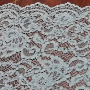 Subtle Quality Cahntilly Lace Fabric Piece Double Edging Eyelash Lace ...