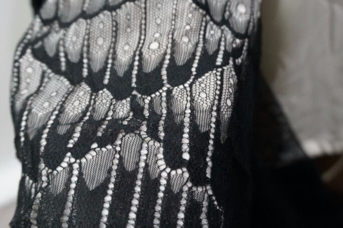 Encaje suave y grueso de calidad negro y blanco último tejido | Etsy