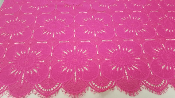 Pink Lace fabric pink evening lace Gorgeous pink chantilly