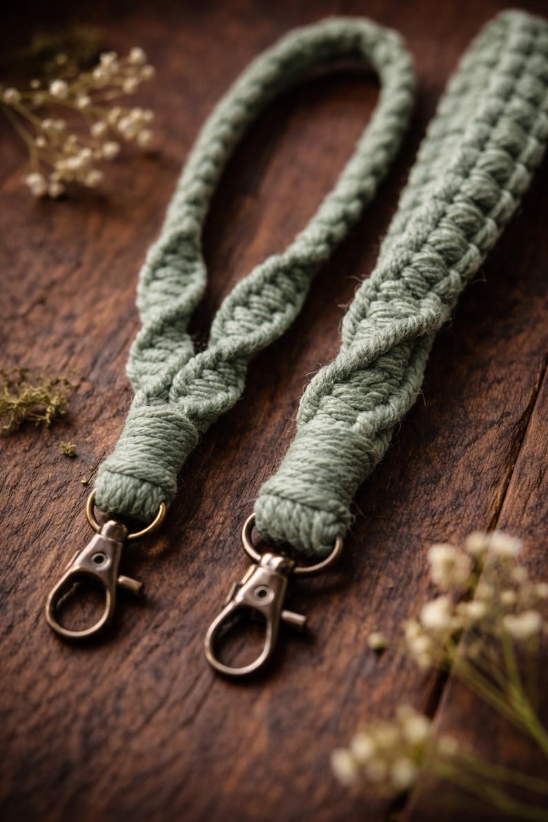 Macrame Wristlet Keychain | Half Spiral Design | Custom Boho Key Strap ...