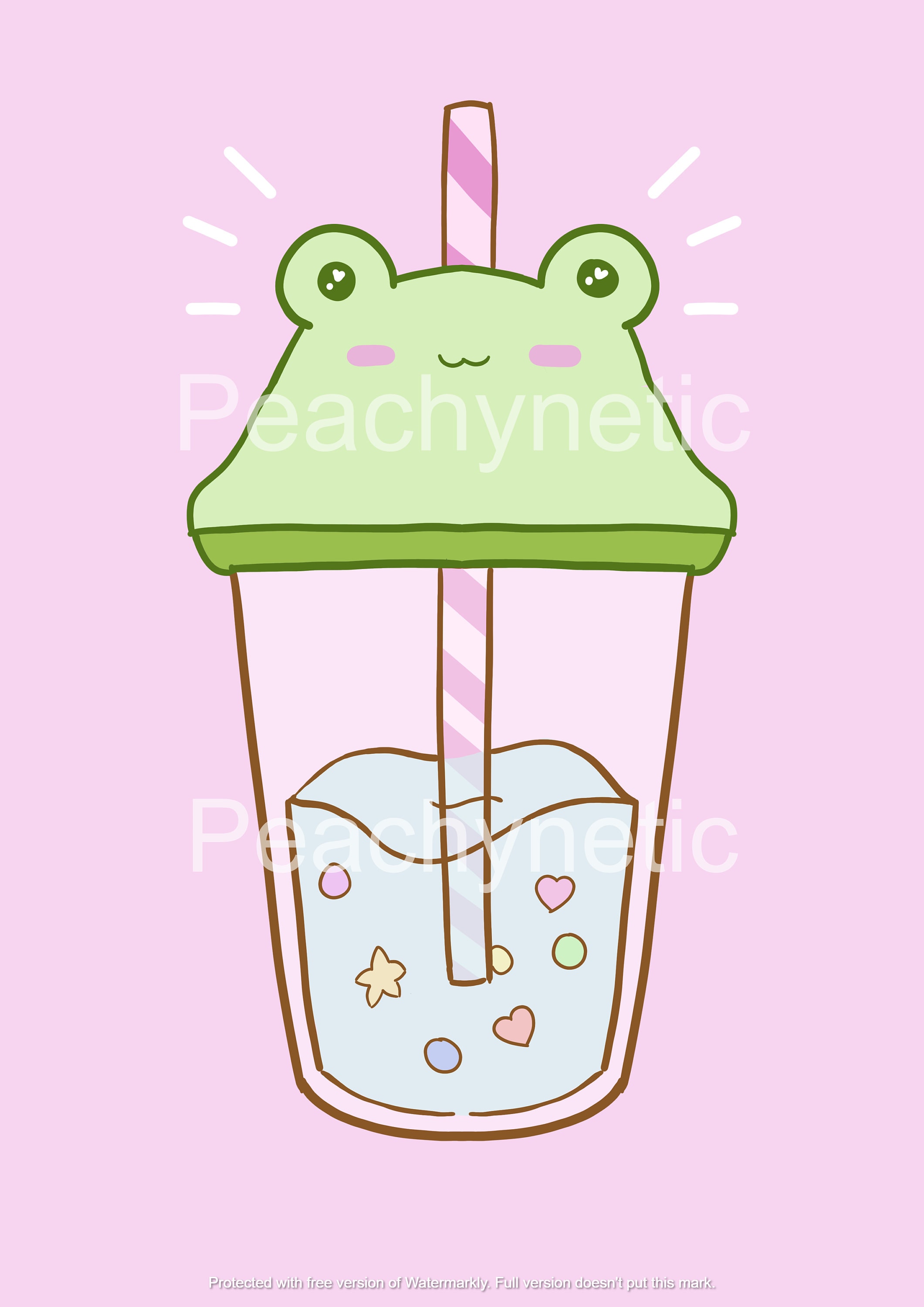 Kawaii Froggy Bubble Tea Print A6 - Etsy
