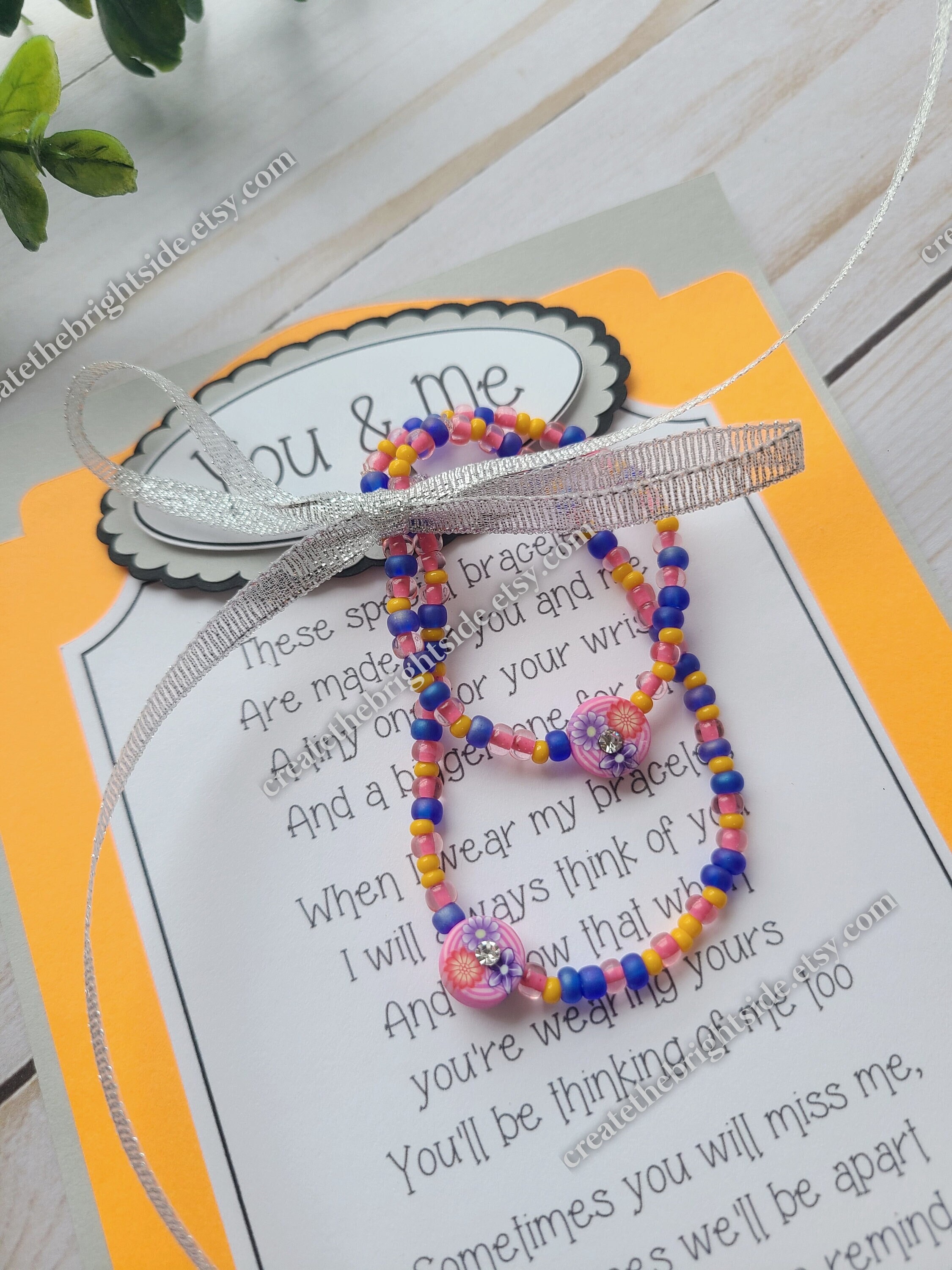 Matching Bracelet Set with Poem Separation Bracelets First | Etsy